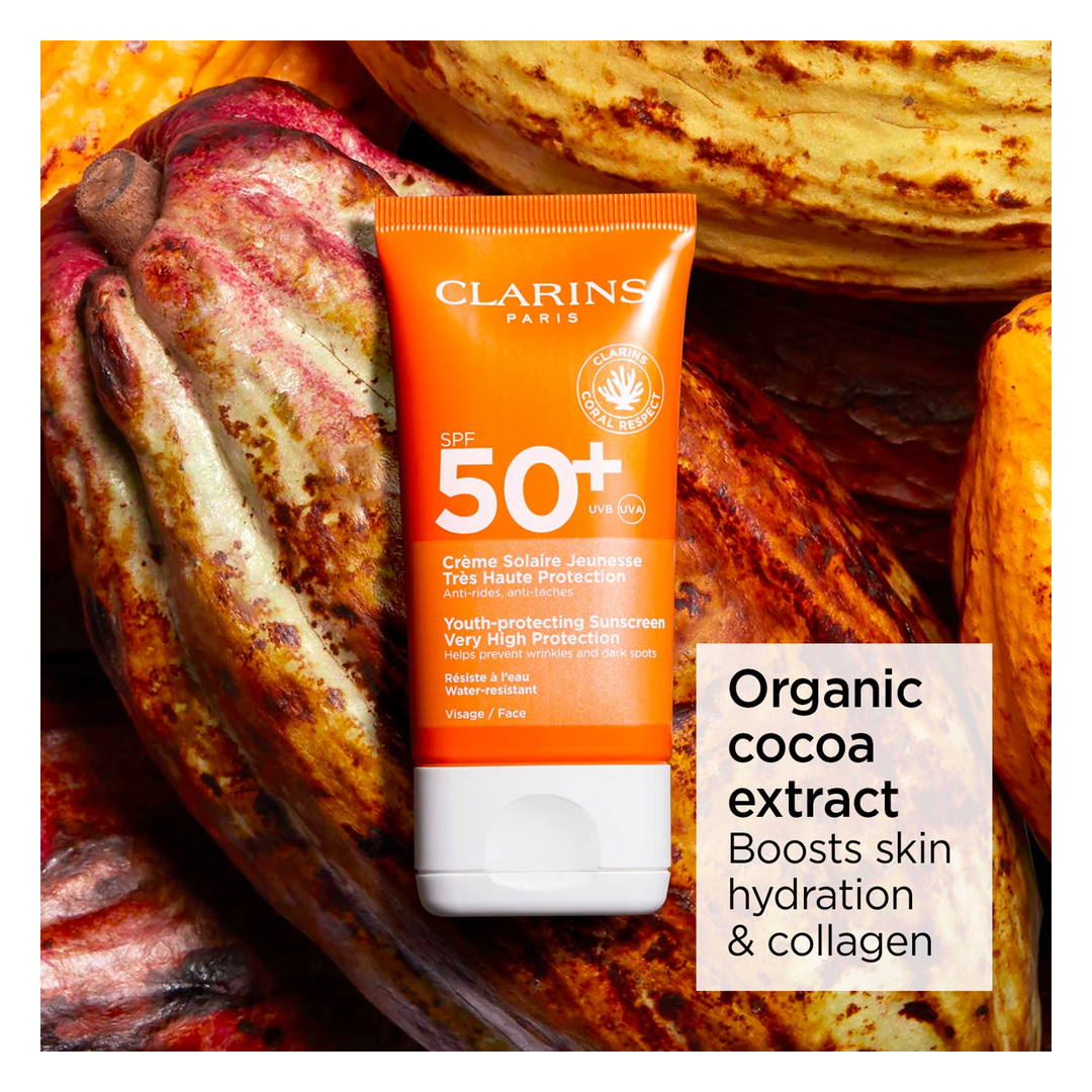 Clarins Youth-protecting Sunscreen Very High Protection SPF50+ – Escentual