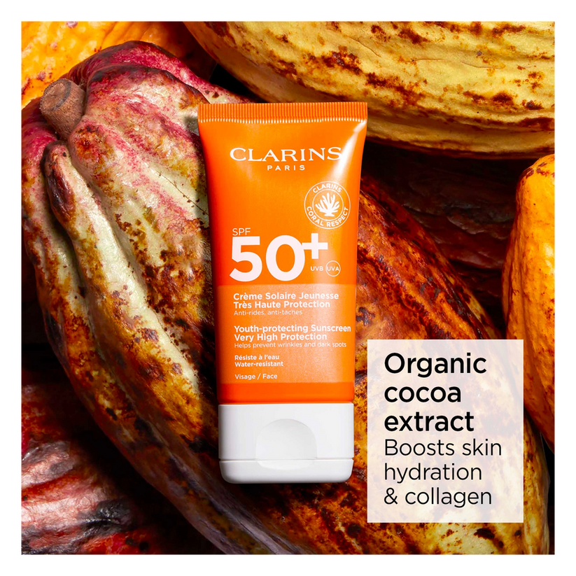 Clarins Youth-protecting Sunscreen Very High Protection SPF50+ – Escentual