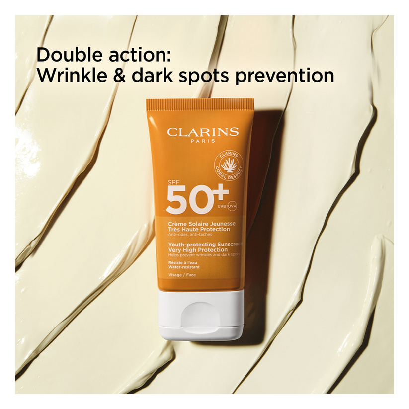 Clarins Youth-protecting Sunscreen Very High Protection SPF50+ – Escentual