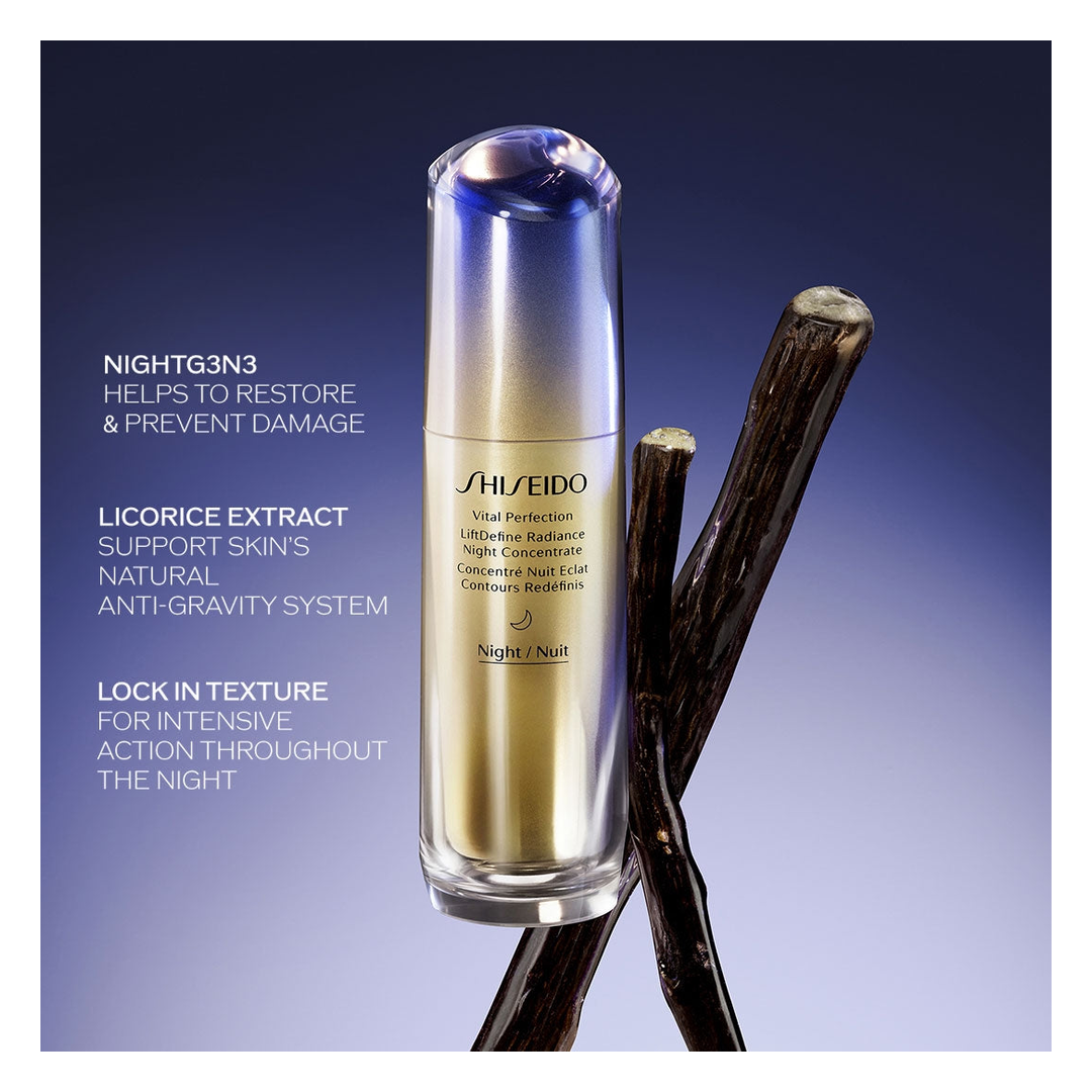 Shiseido Vital Perfection LiftDefine Radiance Night Concentrate Serum ...