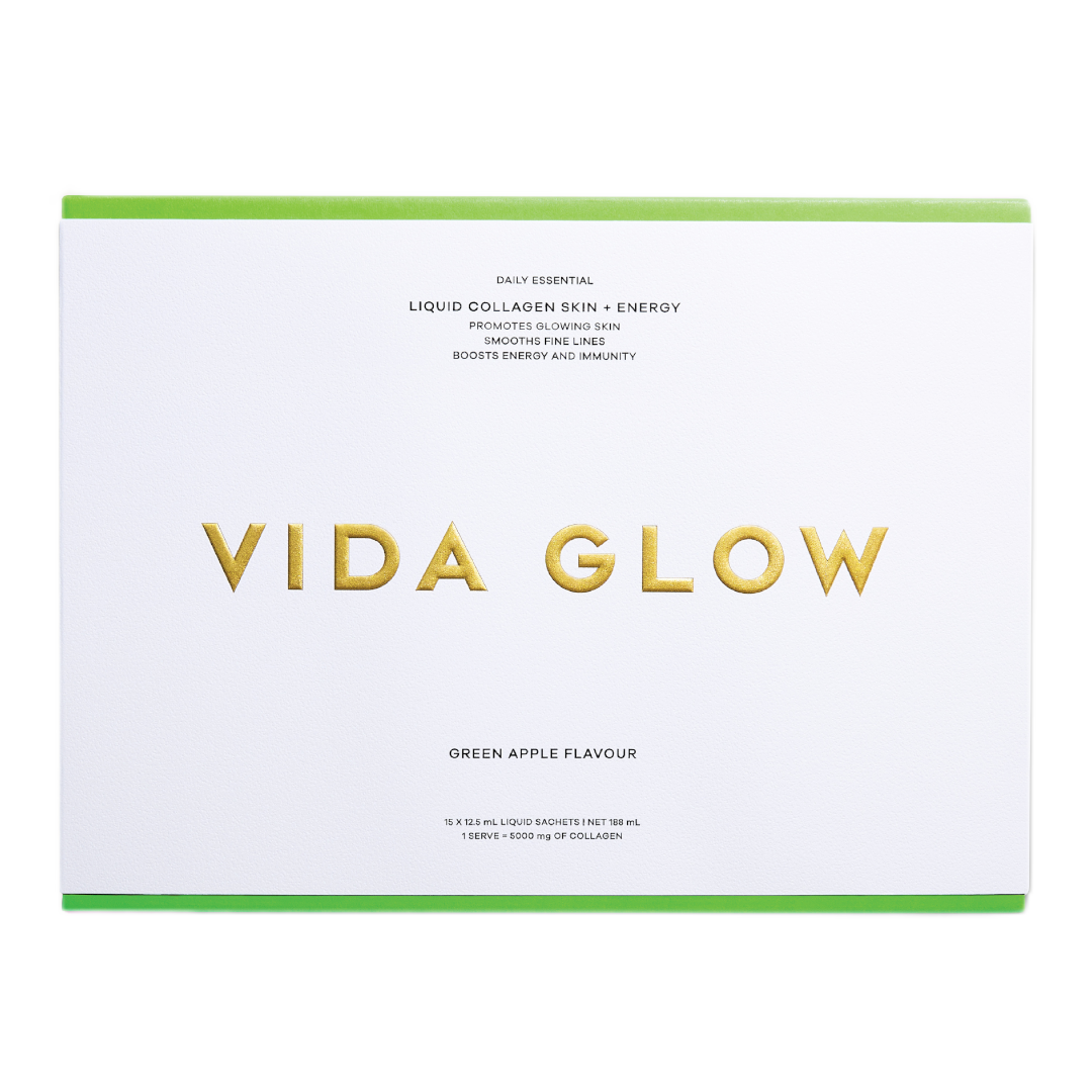 Vida Glow Liquid Collagen Skin + Energy - Green Apple Flavour – Escentual